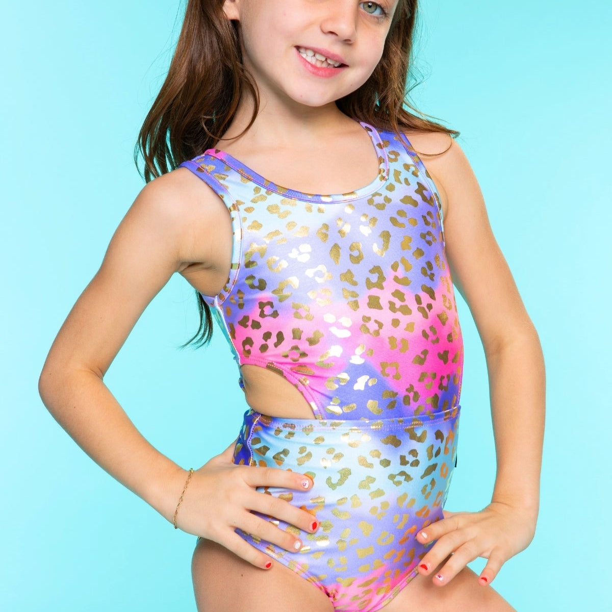 High Shine One Piece Cutout Swimsuit – PixieLane